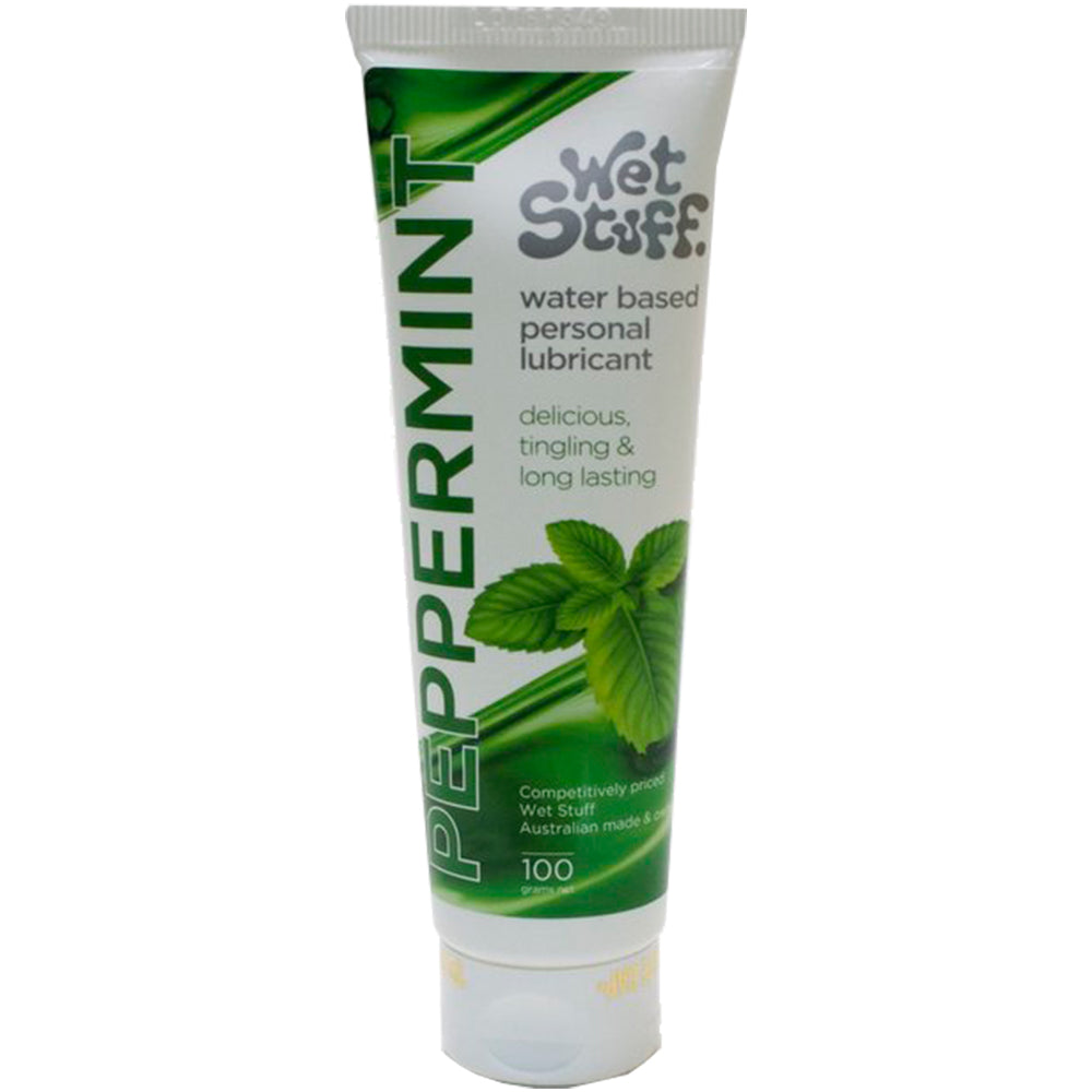 Wet Stuff Peppermint Flavoured 100g Personal Lubricant Sex Lube Water-